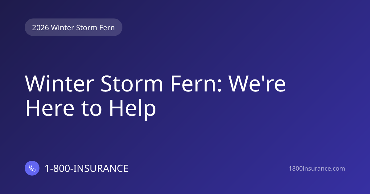 Winter Storm Fern: We're Here to Help | 1-800-INSURANCE | 1-800-INSURANCE