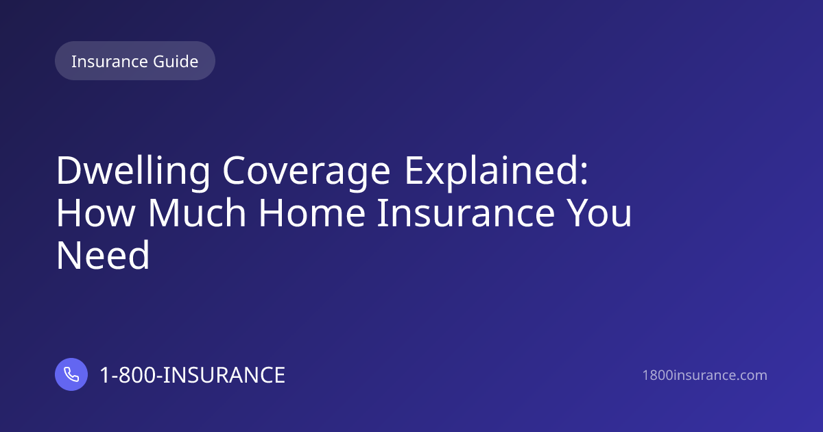Dwelling Coverage Explained: How Much Home Insurance You Need