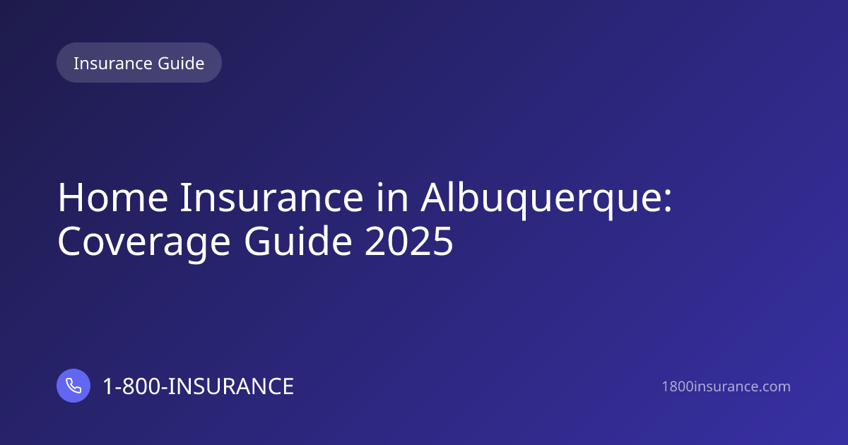 Home Insurance in Albuquerque: Coverage Guide 2025 | 1-800-INSURANCE