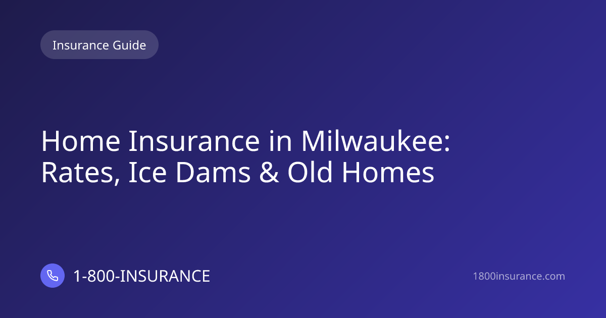 Home Insurance in Milwaukee: Rates, Ice Dams & Old Homes