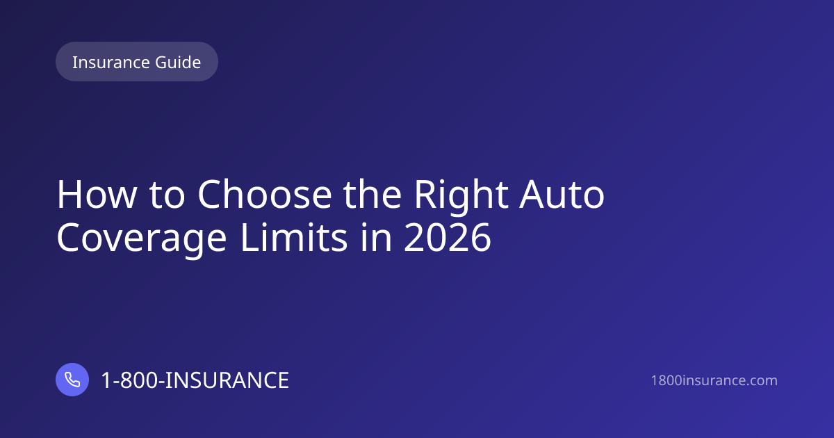 How to Choose the Right Auto Coverage Limits in 2026 | 1-800-INSURANCE