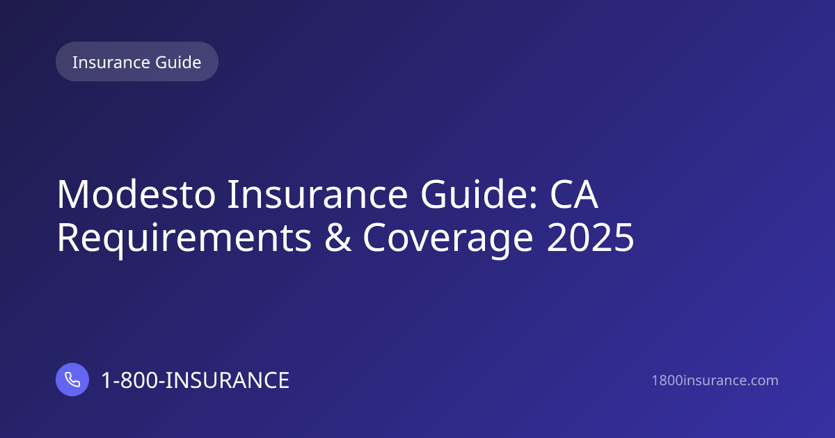 Modesto Ca Car Insurance