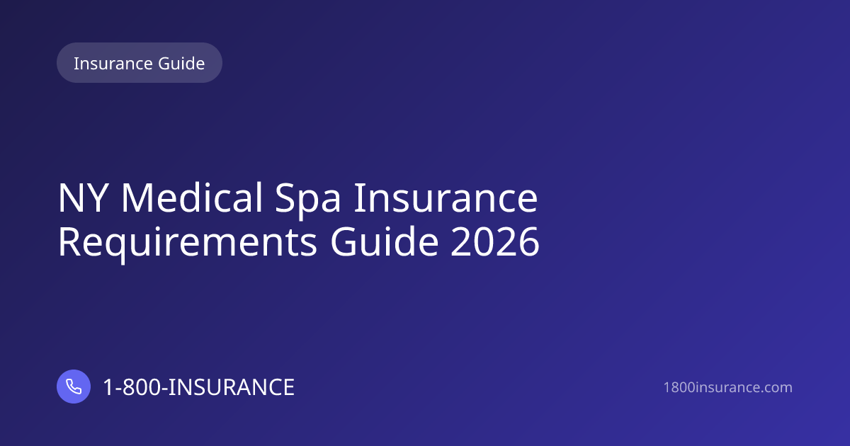 NY Medical Spa Insurance Requirements Guide 2026 | 1-800-INSURANCE