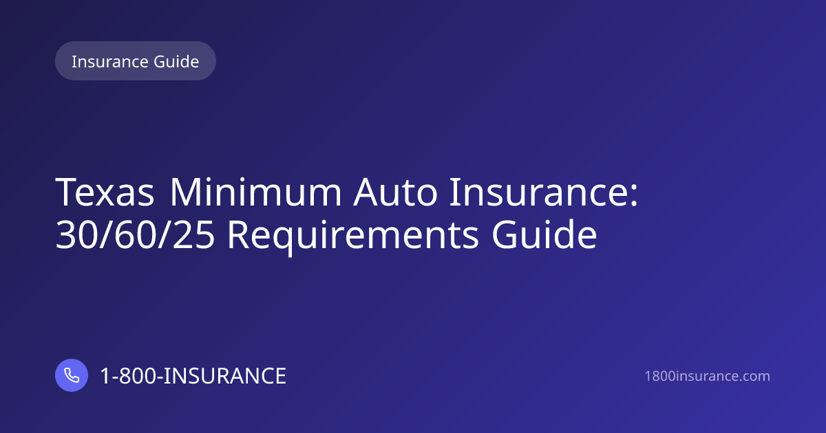 Minimum Insurance Requirements In Texas Leased Vehicle