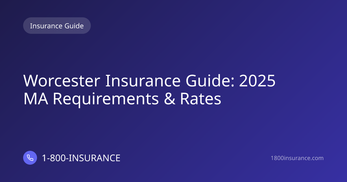 Worcester Insurance Guide: 2025 MA Requirements & Rates